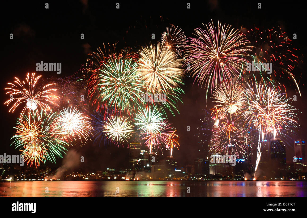 new years eve,firework display Stock Photo - Alamy