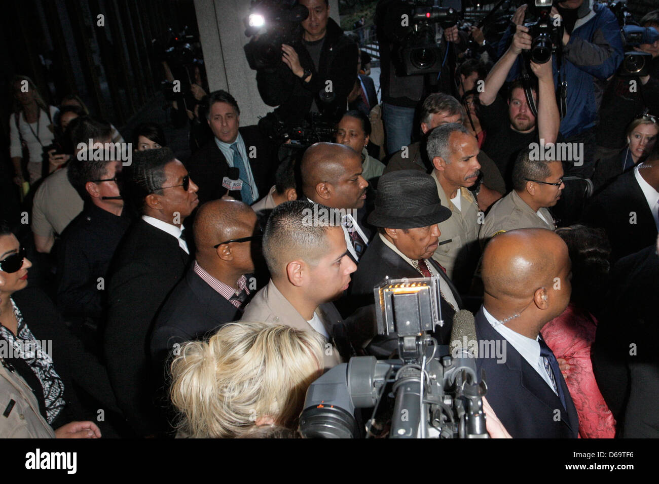 Jermaine Jackson and Joe Jackson Departures at Los Angeles Superior ...