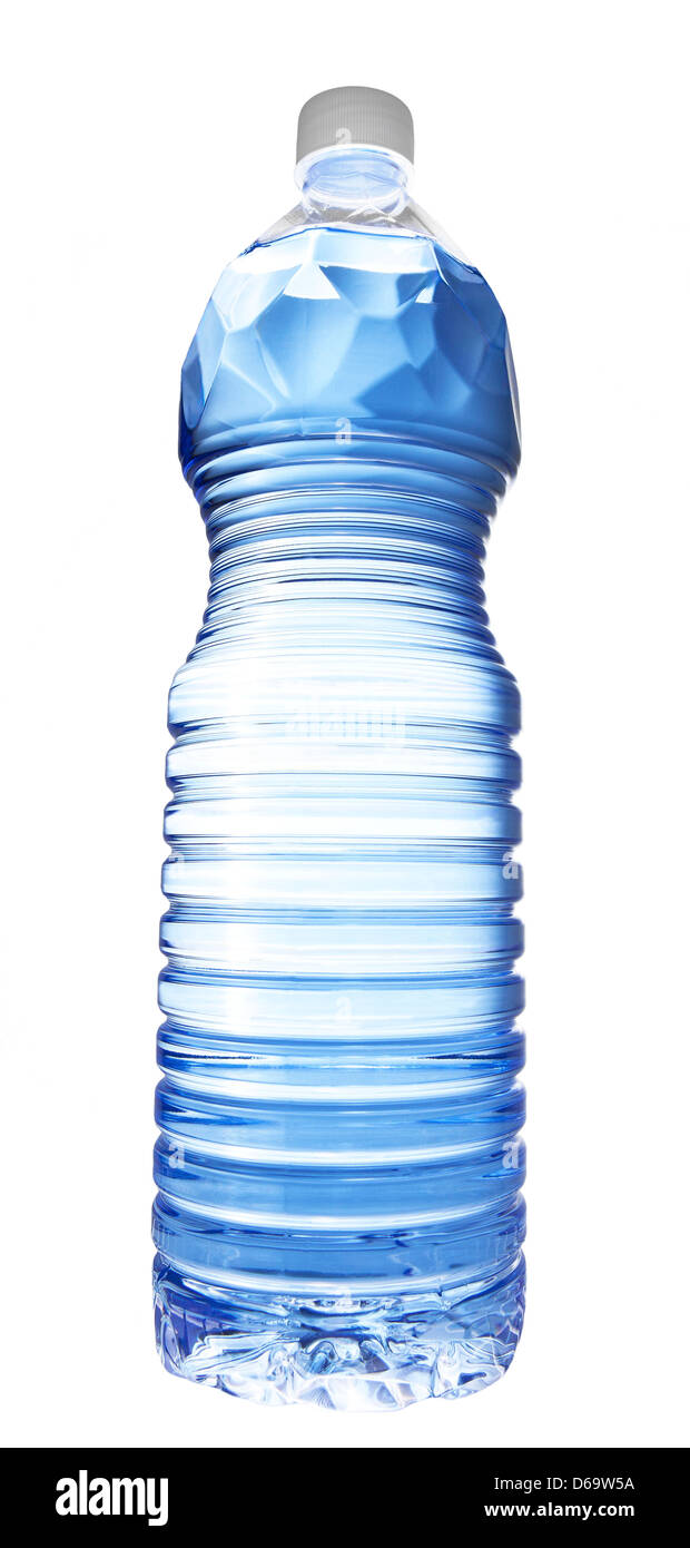 Blue mineral water in plastic bottle Stock Photo - Alamy