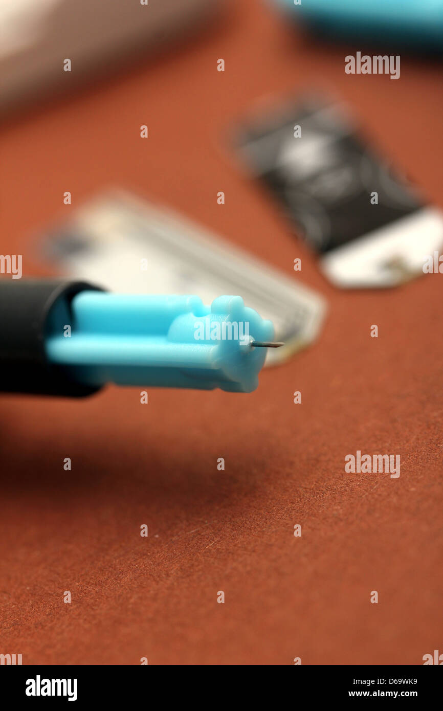 blood sugar measuring needle Stock Photo - Alamy