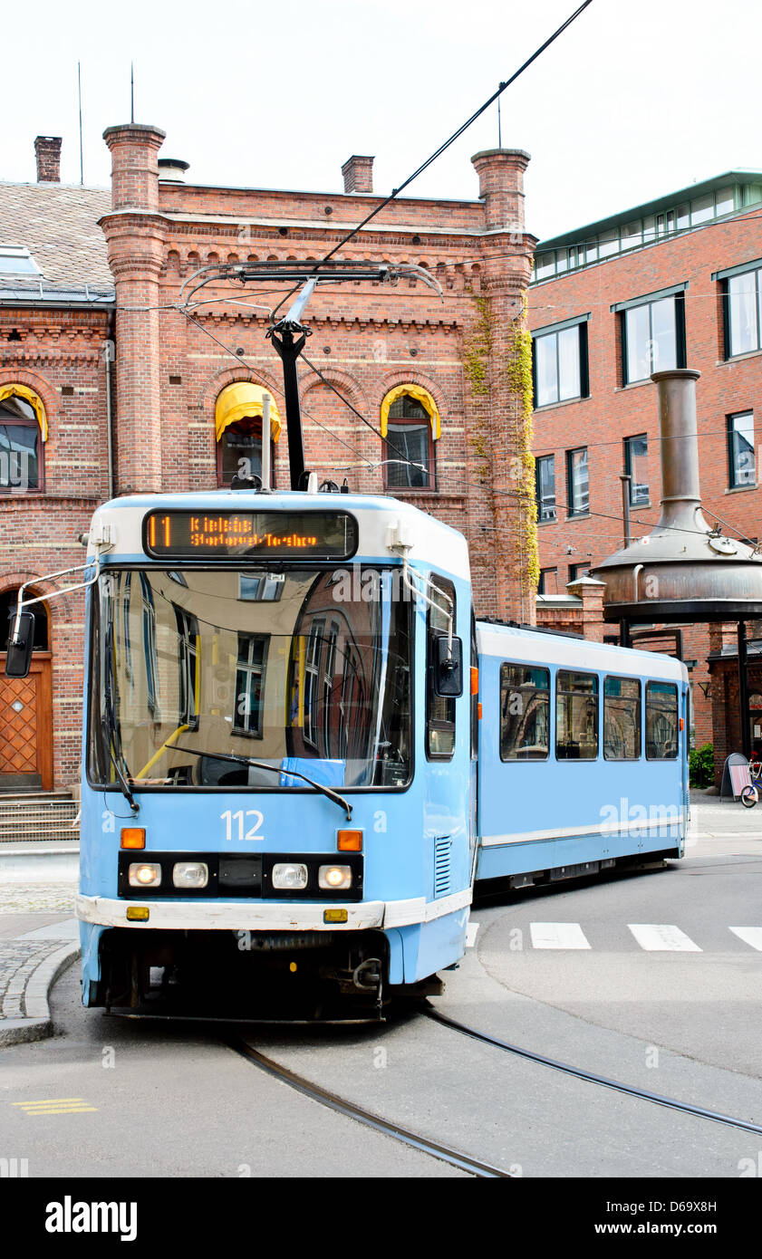 Tram on the street Stock Photo - Alamy