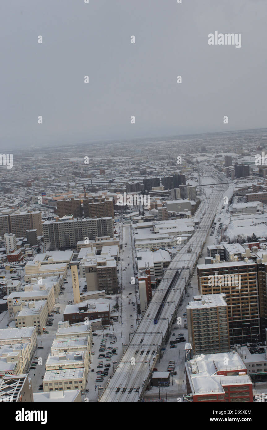 A view of the JR Tower in Sapporo, Hokkaido, Japan, taken during the ...