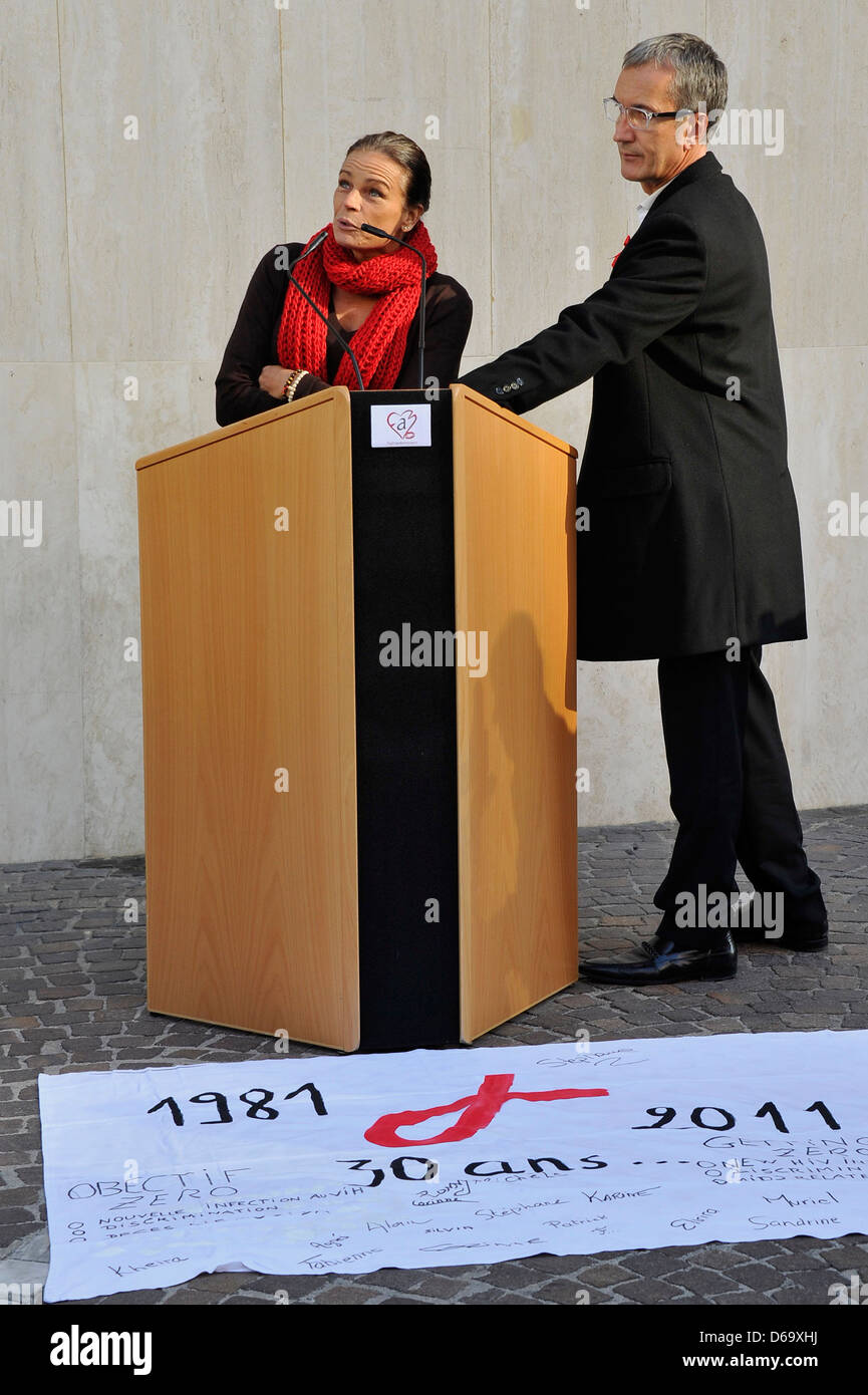 Princess Stephanie of Monaco, who serves as an AIDS Ambassador for the ...