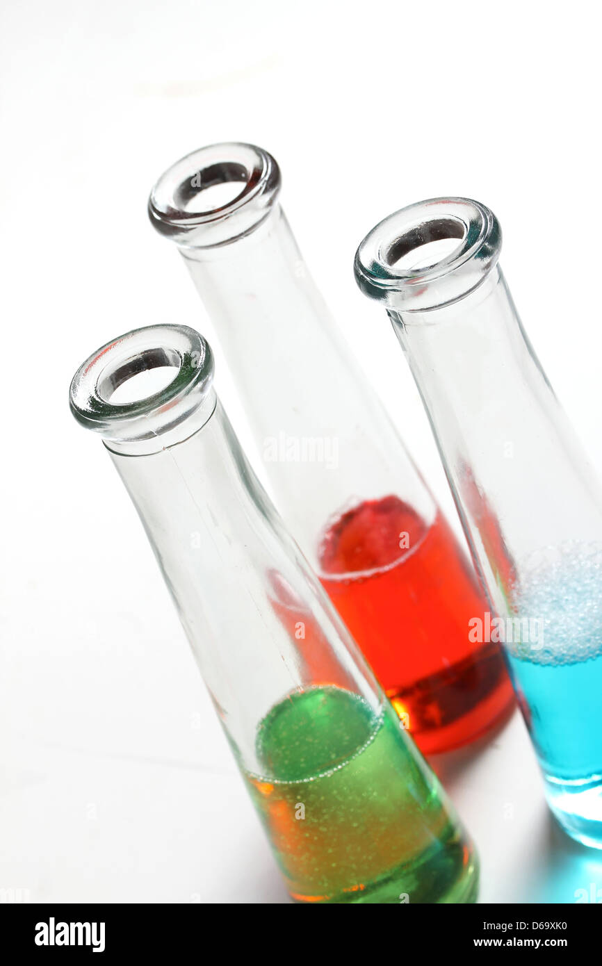 some liquids in some test tubes Stock Photo - Alamy