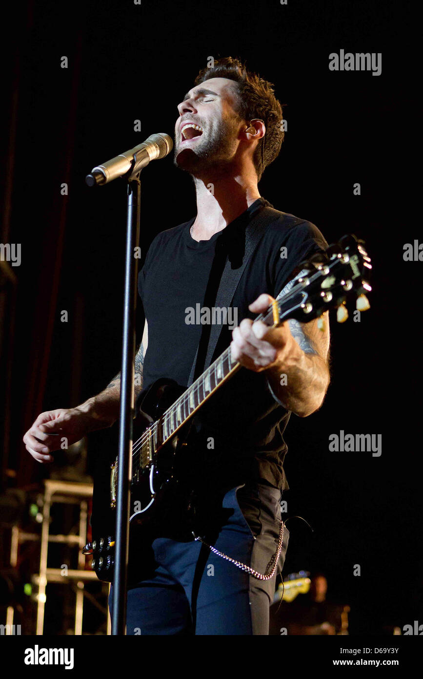 Adam Levine Maroon 5 perform in the Crocus City Hall Moscow, - 27.11.11 ...