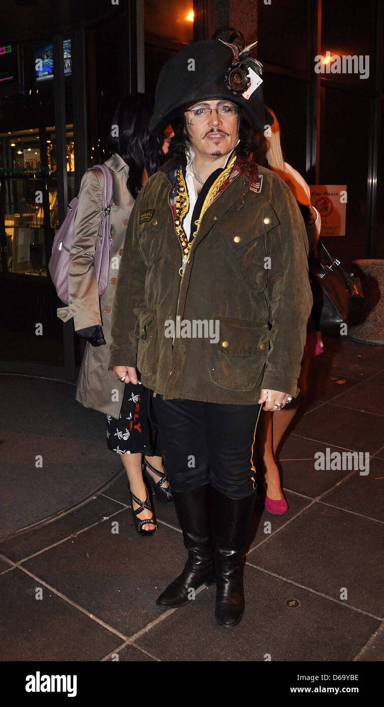 Adam Ant outside the RTE studios Dublin, Ireland - 04.11.11 Stock Photo ...