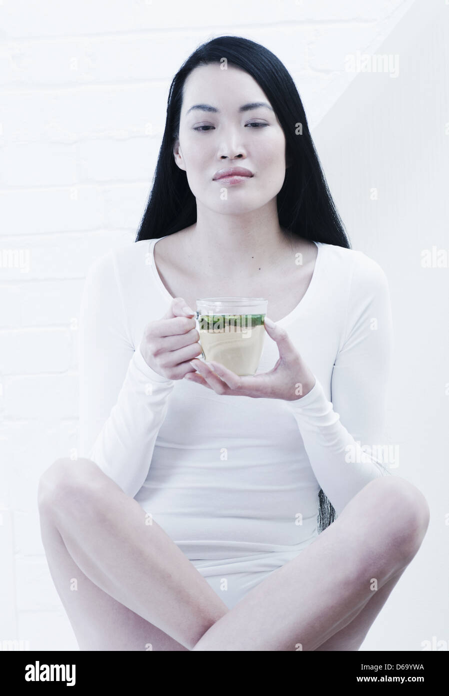 Woman having cup tea hi-res stock photography and images - Alamy