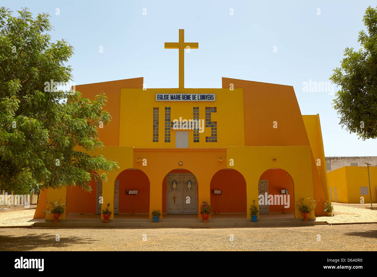Eglise Marie-Reine de L'Univers, Catholic church, Thies, Senegal Stock ...