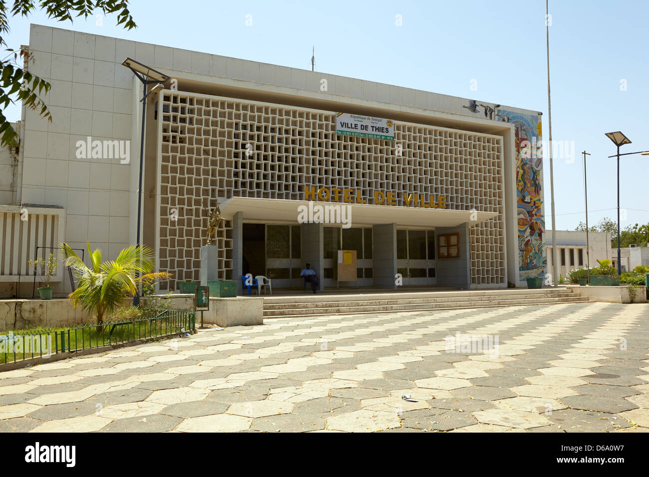City Hall (Hotel de Ville), Thies, Senegal, Africa Stock Photo - Alamy