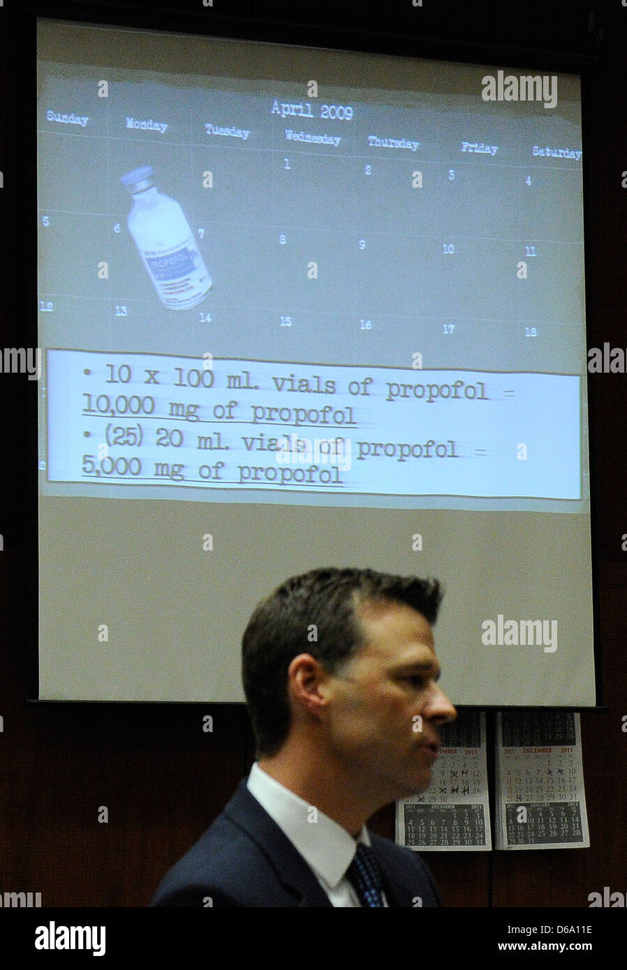 Los Angeles Deputy District Attorney David Walgren projects a calendar ...