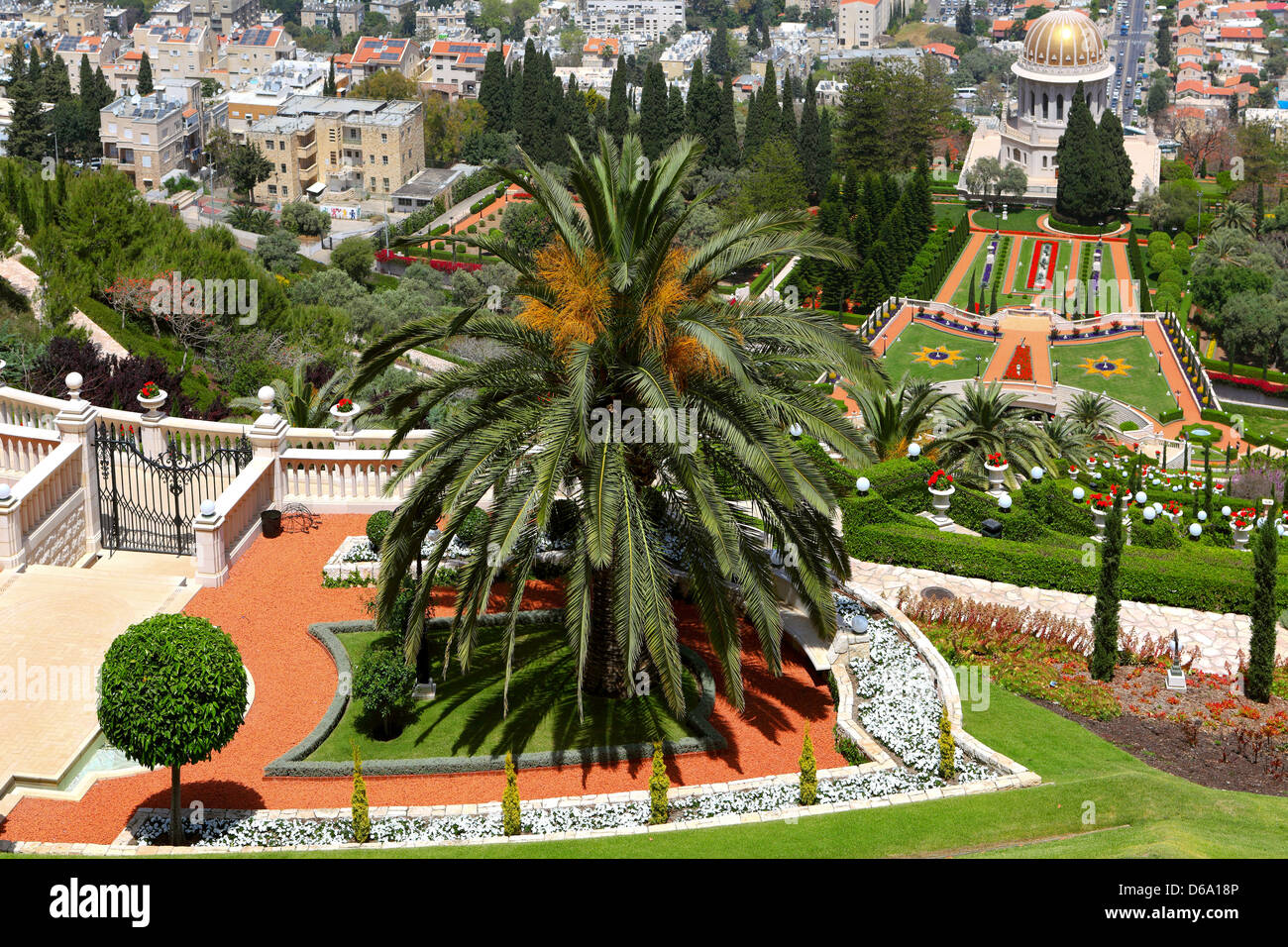 Gardens in Haifa Israel Stock Photo - Alamy
