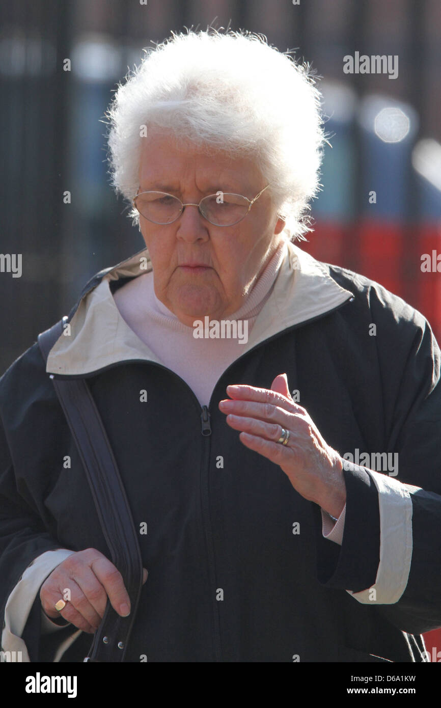 Stephanie Cole is seen arriving at Granada Studios to film 'Coronation ...