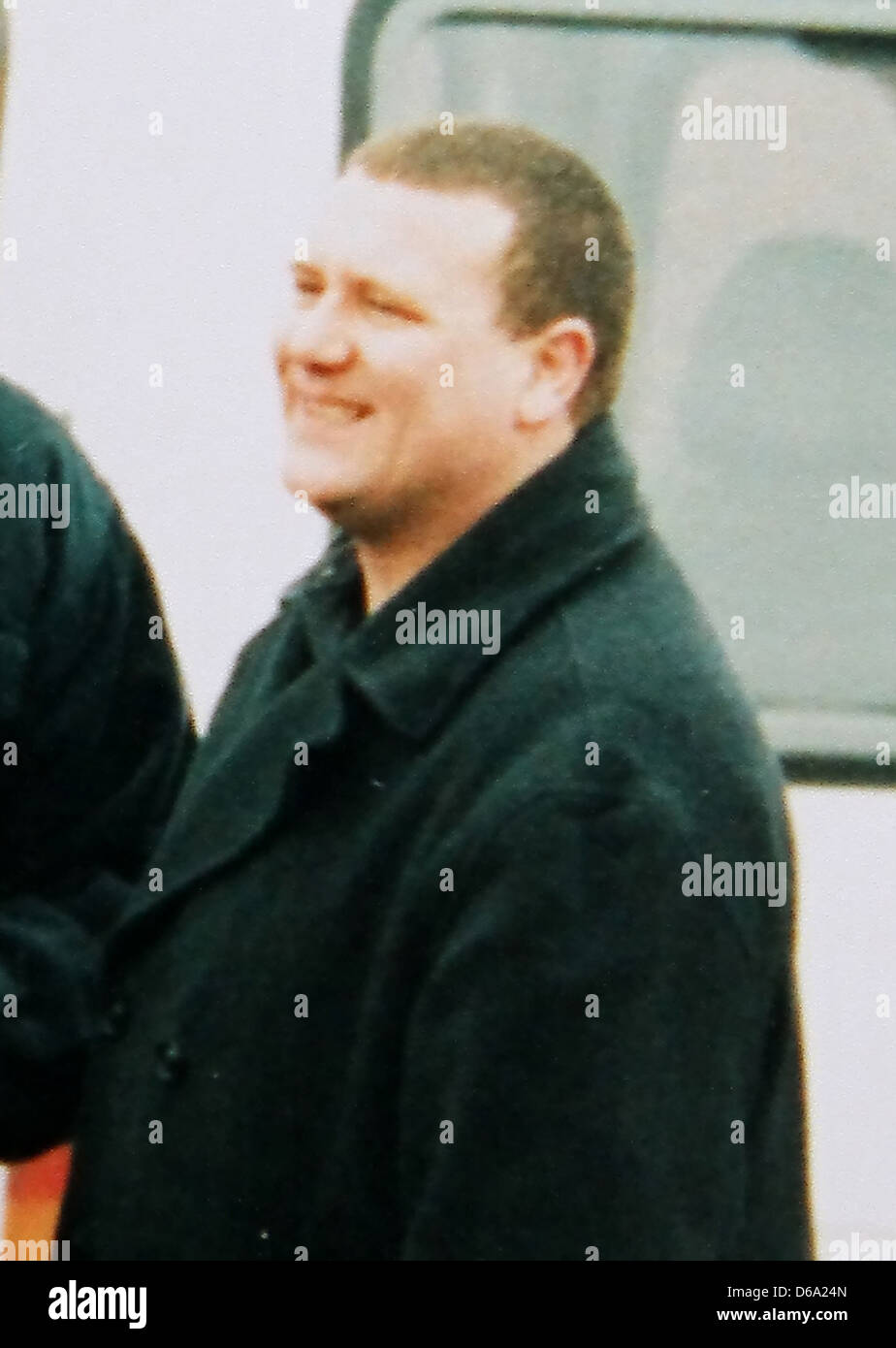 Brian Regan filming a scene of the TV soap 'Brookside' on location ...