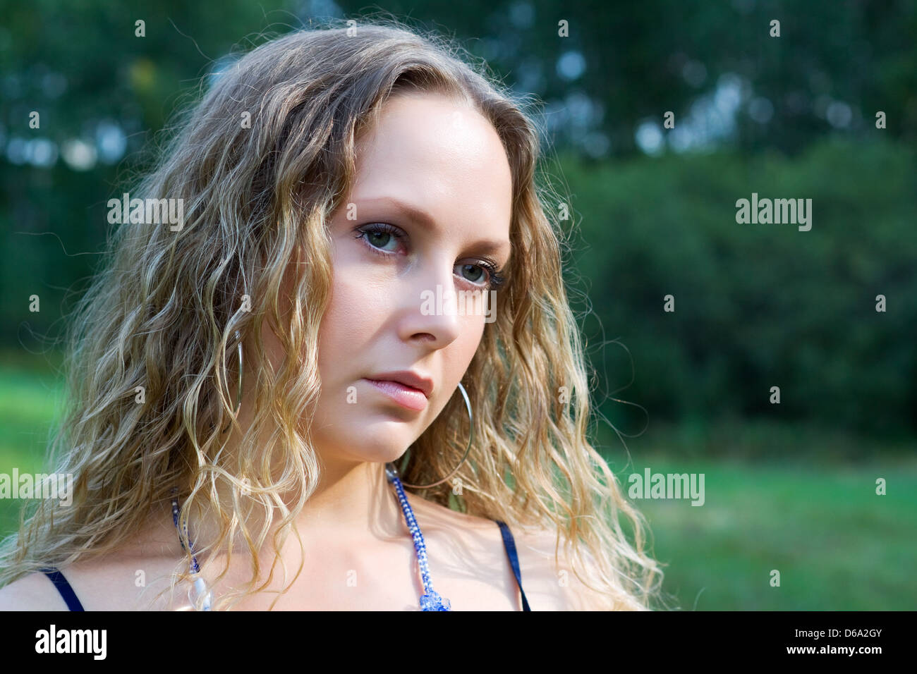 Sad beautiful woman Stock Photo - Alamy