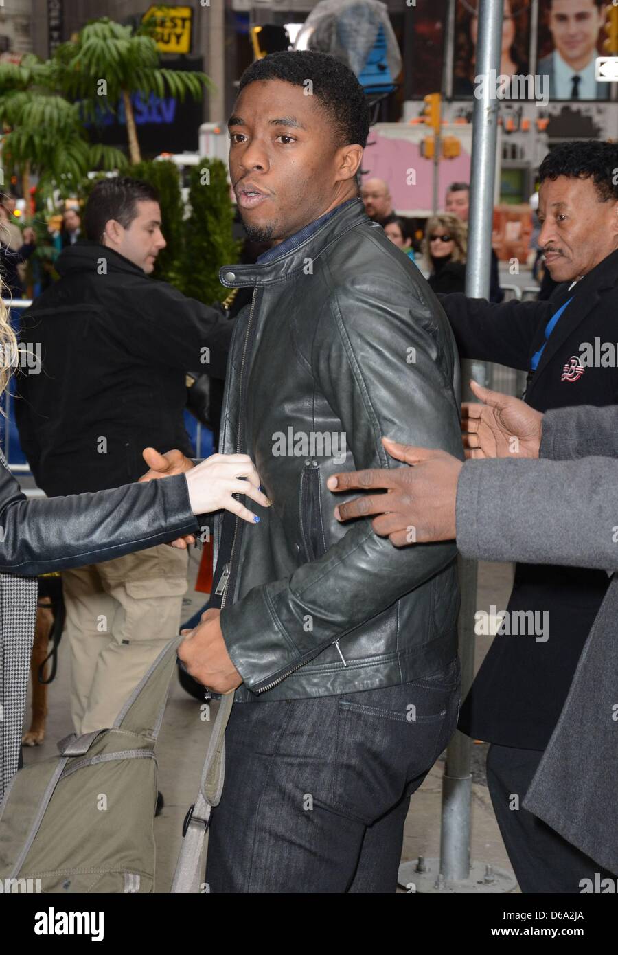 New York, USA. 15th April, 2013. Chadwick Boseman at talk show ...