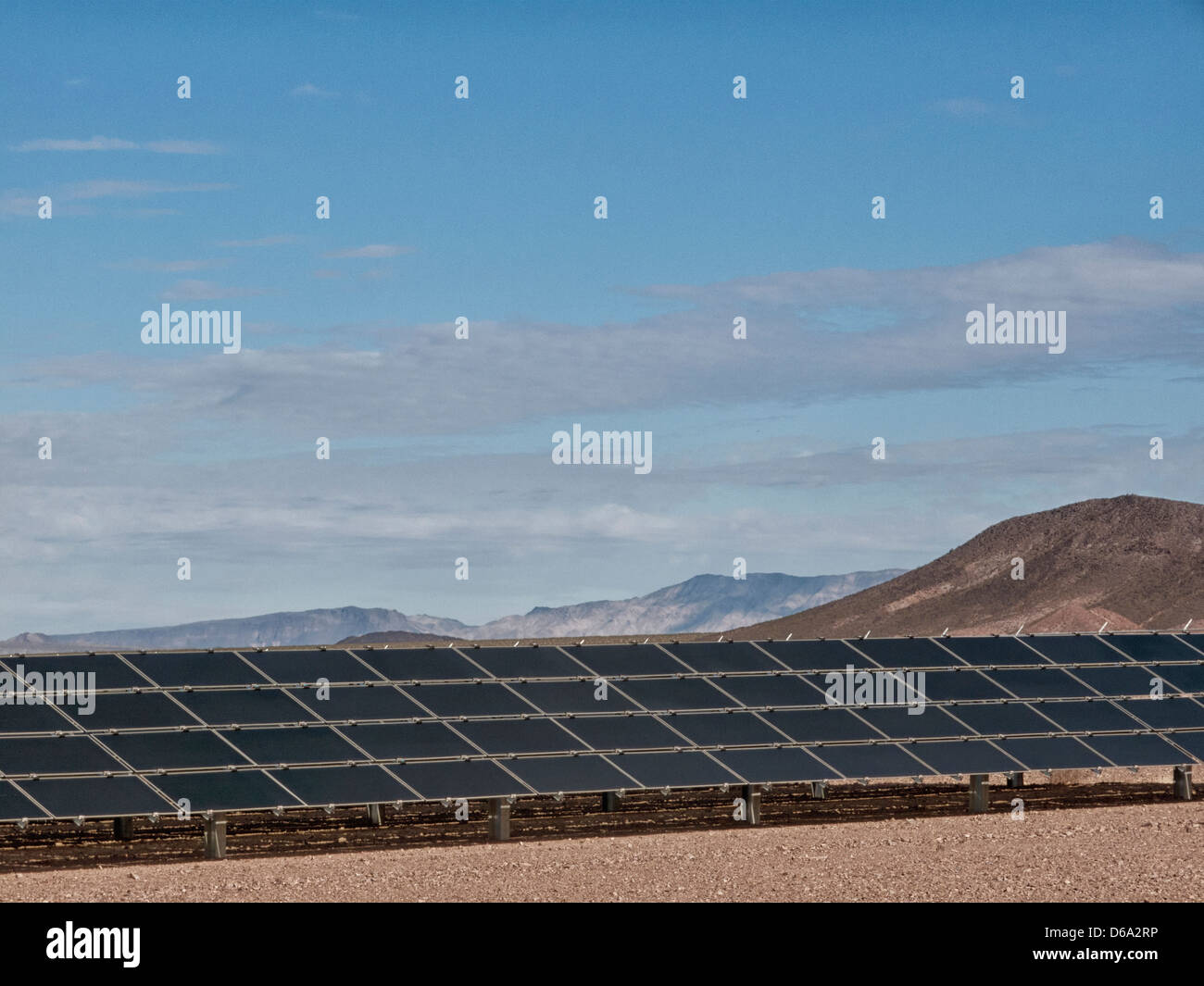 Solar panels under blue sky Stock Photo - Alamy