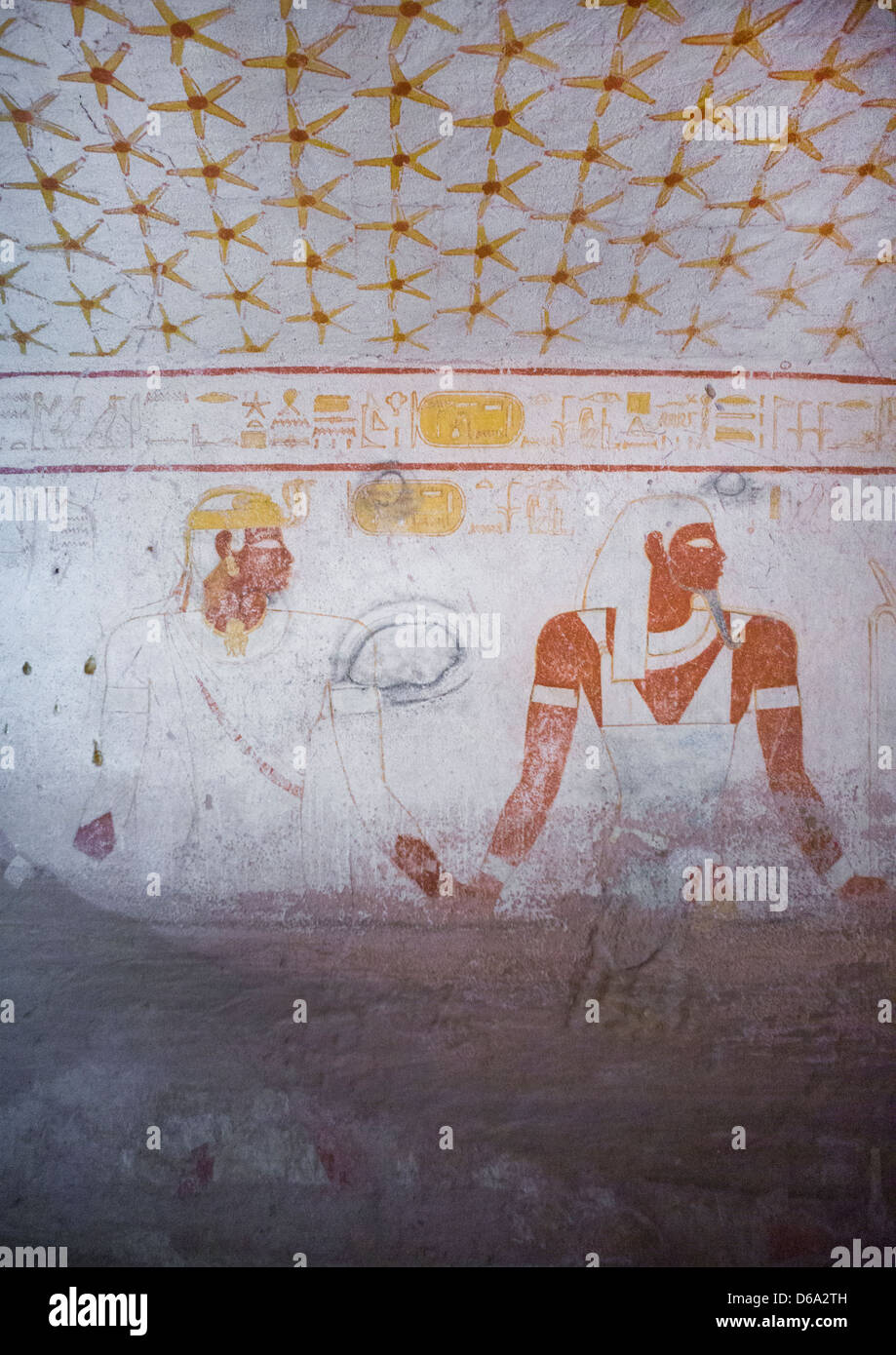 Burial Chamber Ceiling Of The Tomb Of Tanutamani, El Kurru, Sudan Stock ...
