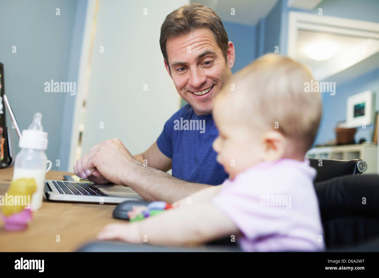 Father sitting desk hi-res stock photography and images - Alamy
