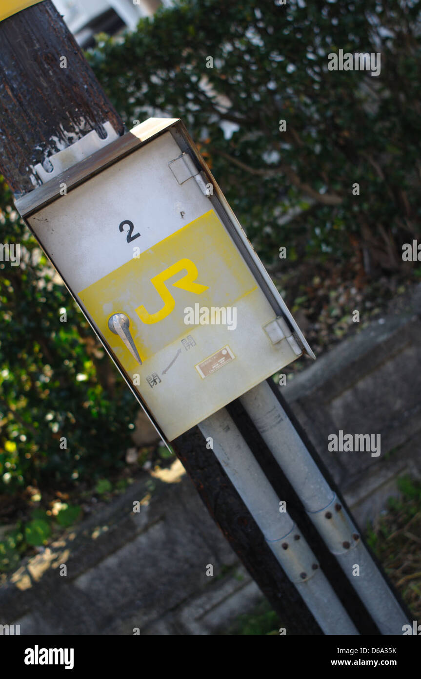 The image depicts a section of the Kabe Line in North Hiroshima, Japan ...