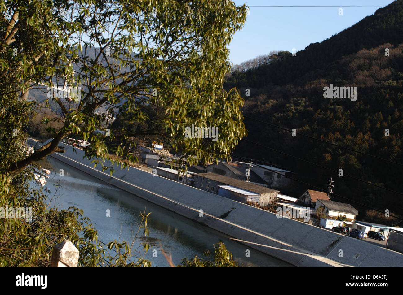 This image shows a section of the Kabe Line in Hiroshima, Japan, near ...