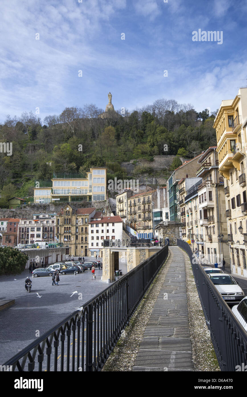 Property surrounding San Sebastián harbour with the statue of Jesus ...