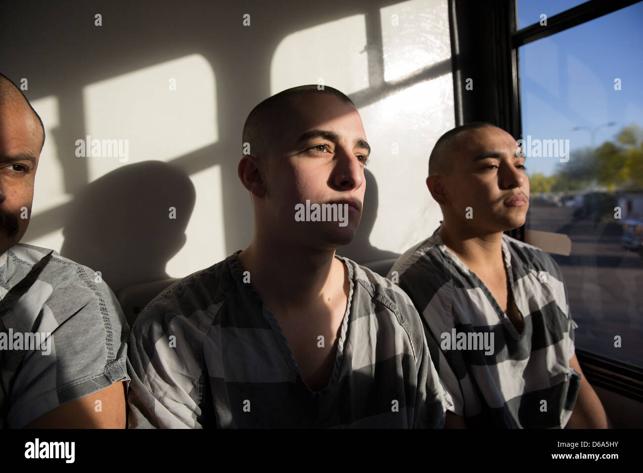 Chain gang on bus hi-res stock photography and images - Alamy