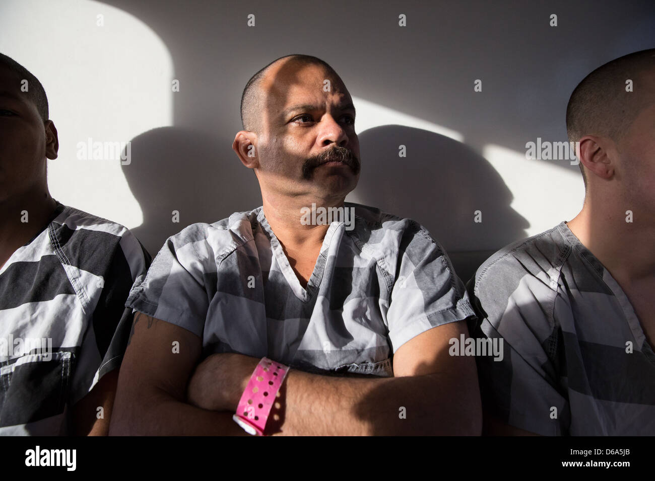 Chain gang on bus hi-res stock photography and images - Alamy