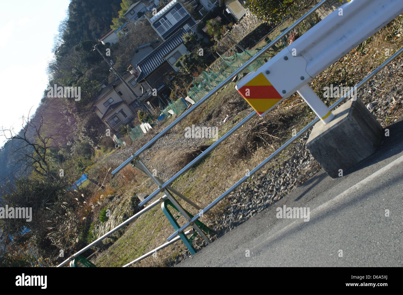A photo of the Kabe Line railway in North Hiroshima, Japan. It shows ...