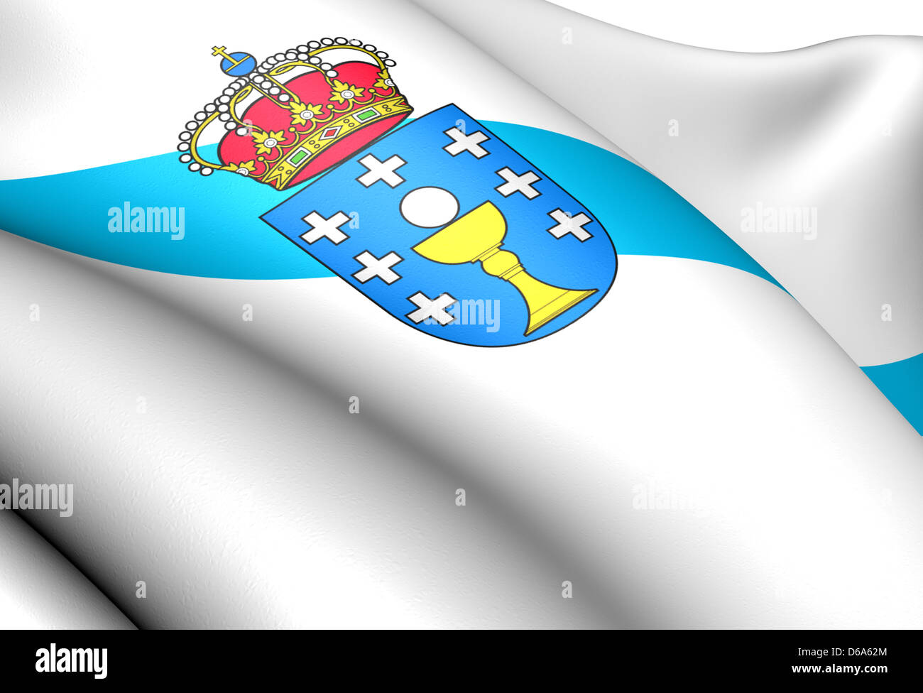 Flag of Galicia Stock Photo - Alamy