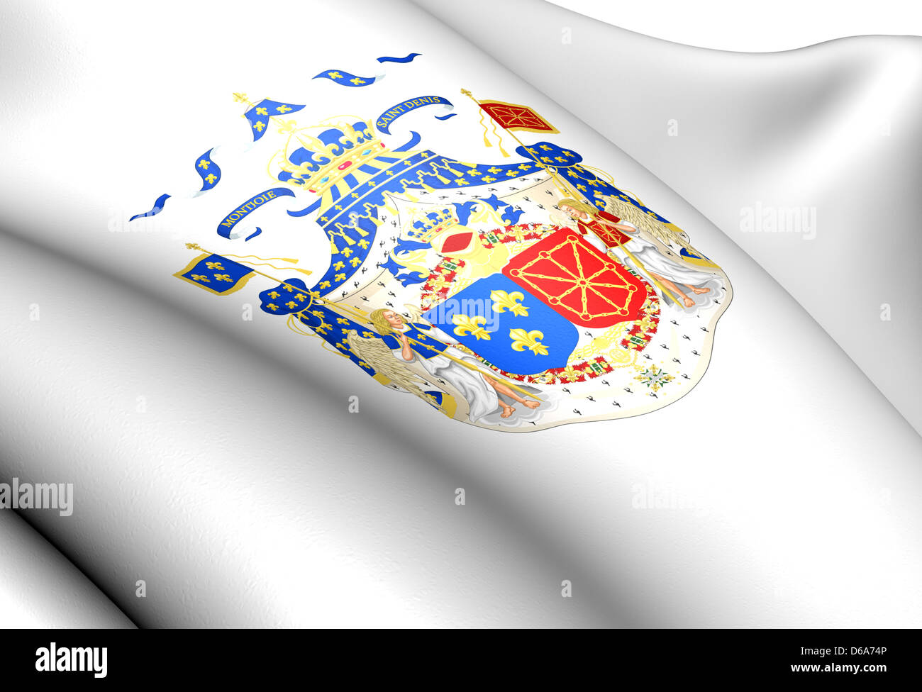 France and Navarre coat of arms. Close up Stock Photo - Alamy