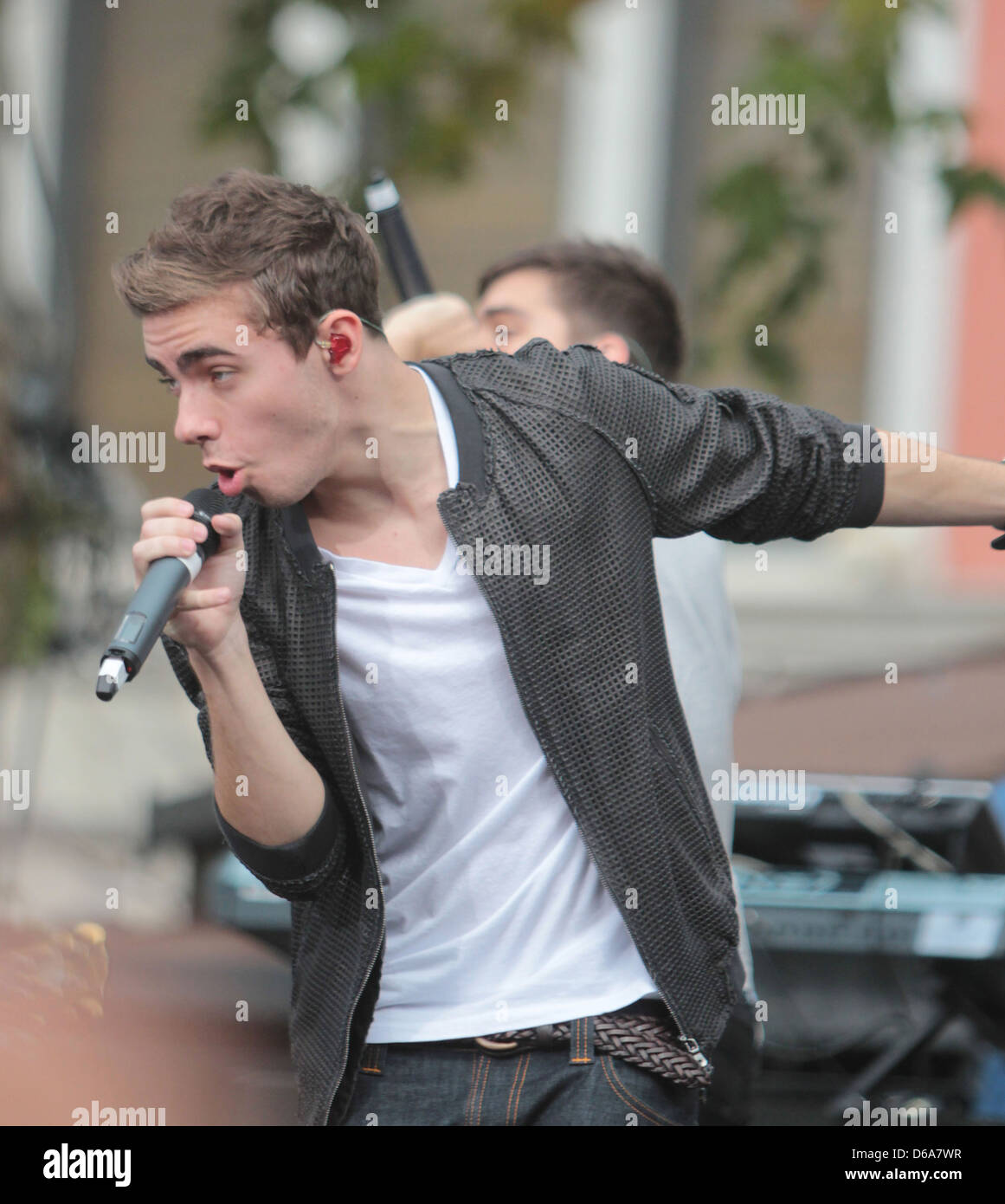 Nathan Sykes of The Wanted performs on 'Extra' at The Grove. Los ...