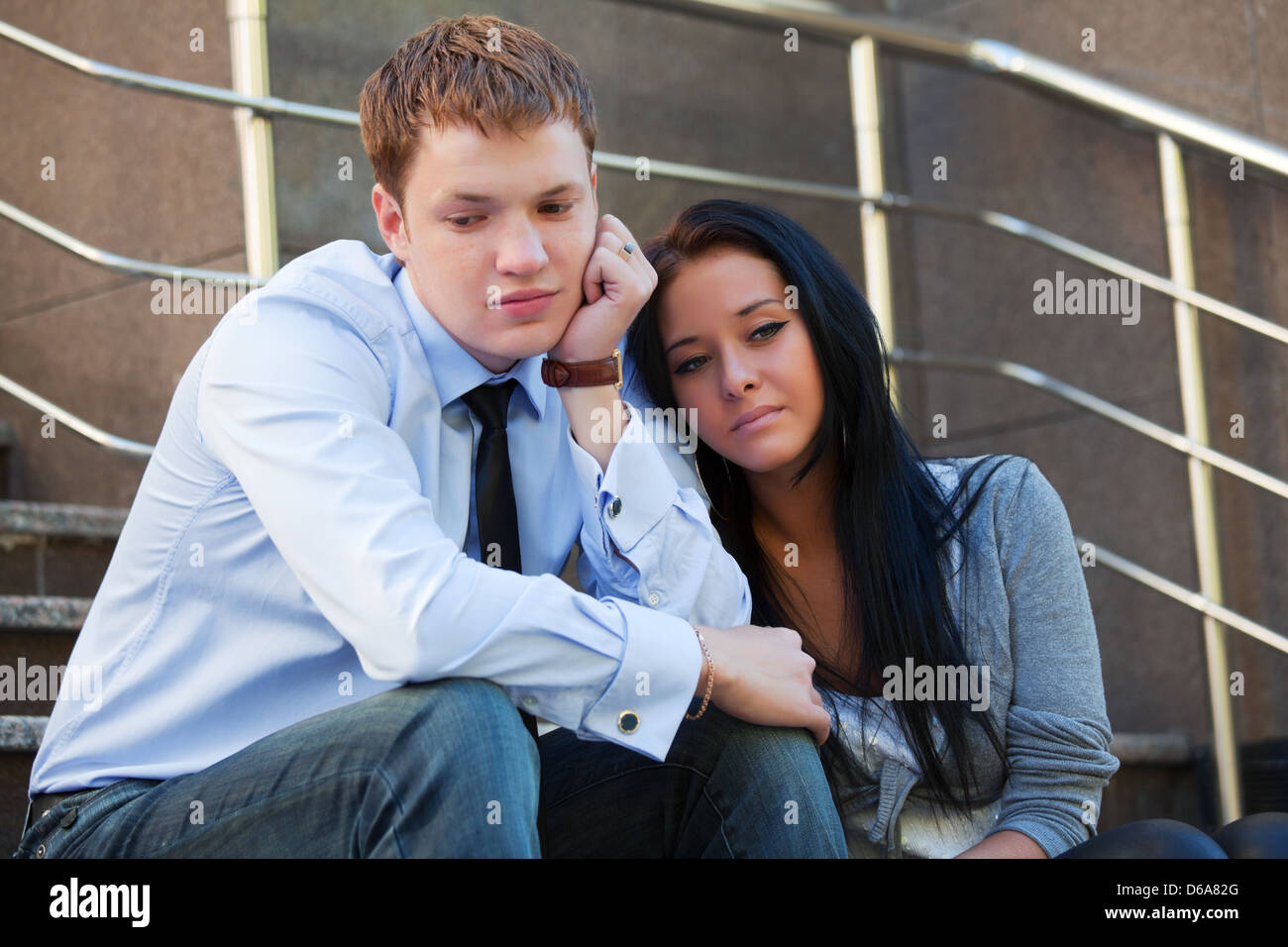 Young couple in depression Stock Photo - Alamy