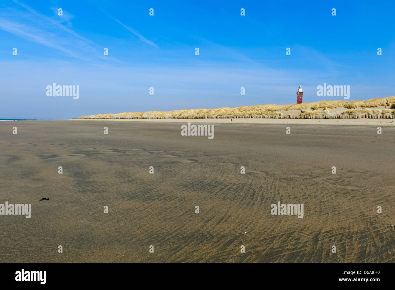 Low tide at the beach of Ouddorp. South - Holland. Netherlands Stock ...