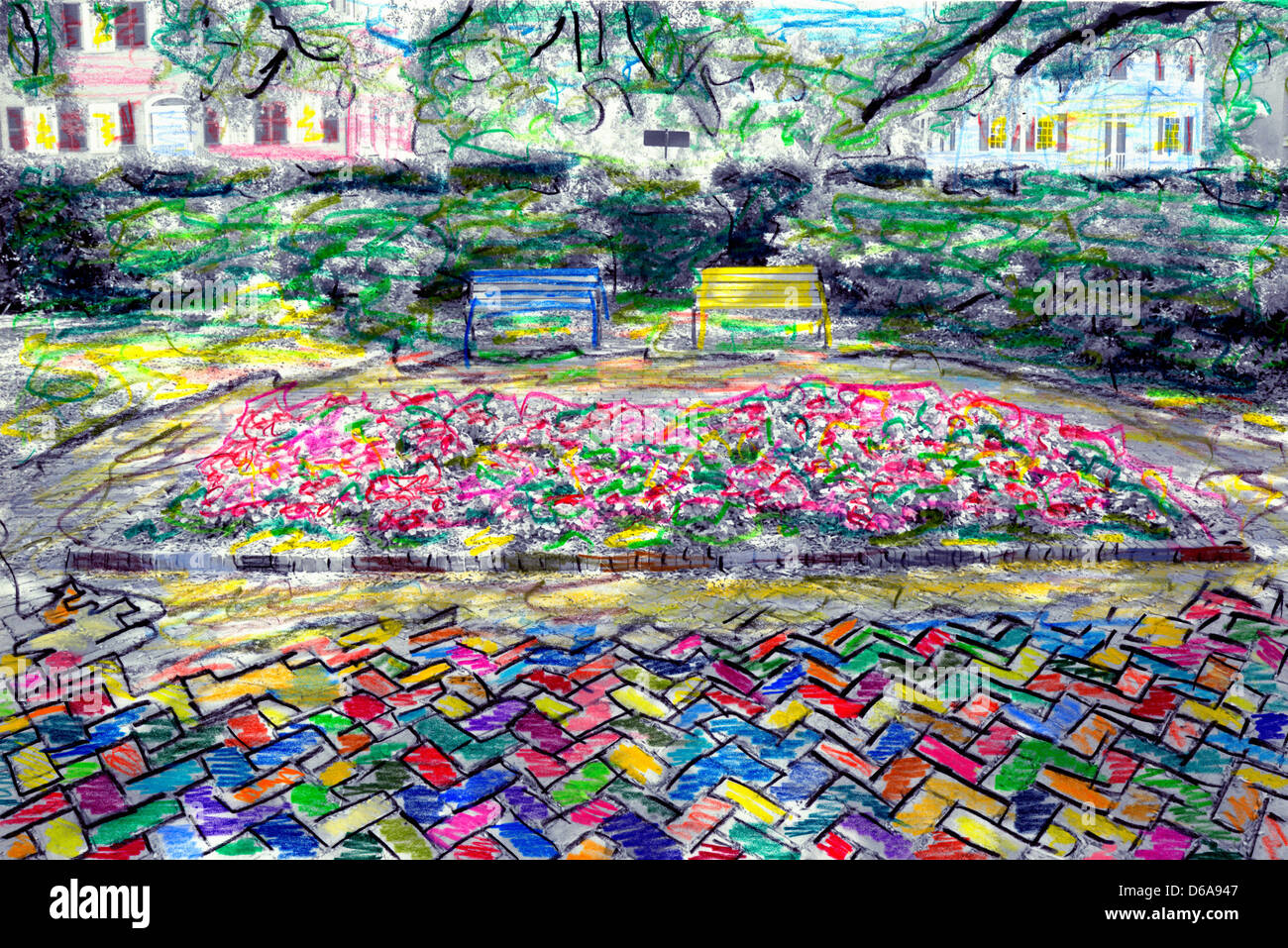 Hand color of Columbia Square in Savannah, GA Stock Photo - Alamy Hand color of Columbia Square in Savannah, GA Stock Photo - Alamy