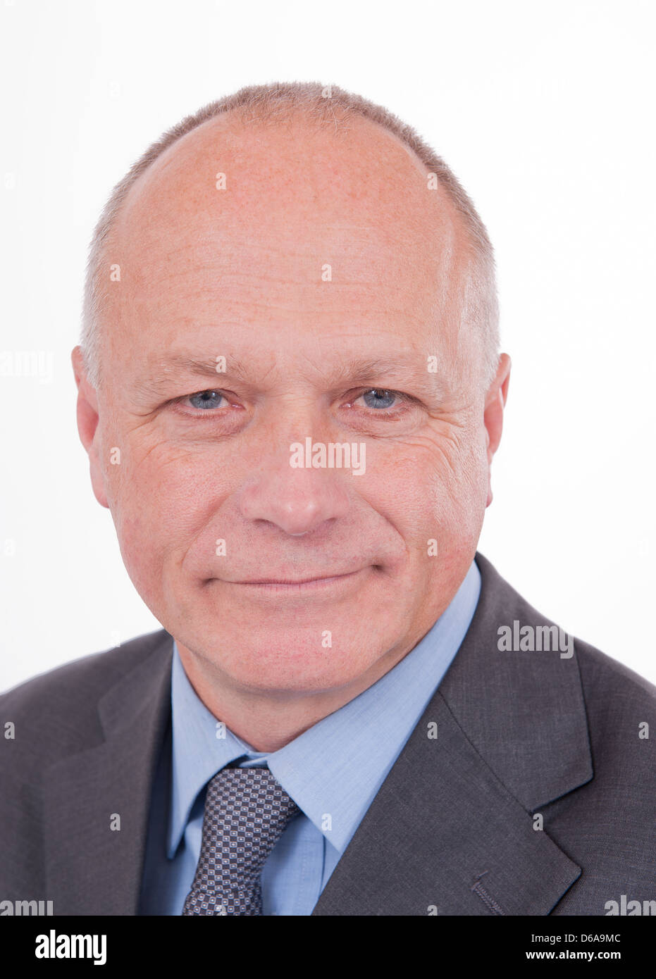 Portrait of a smiling businessman against a white background Stock ...