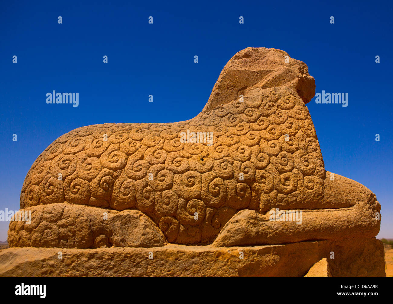 Ram Statue In Amun Temple Rams, Naga Site, Sudan Stock Photo - Alamy