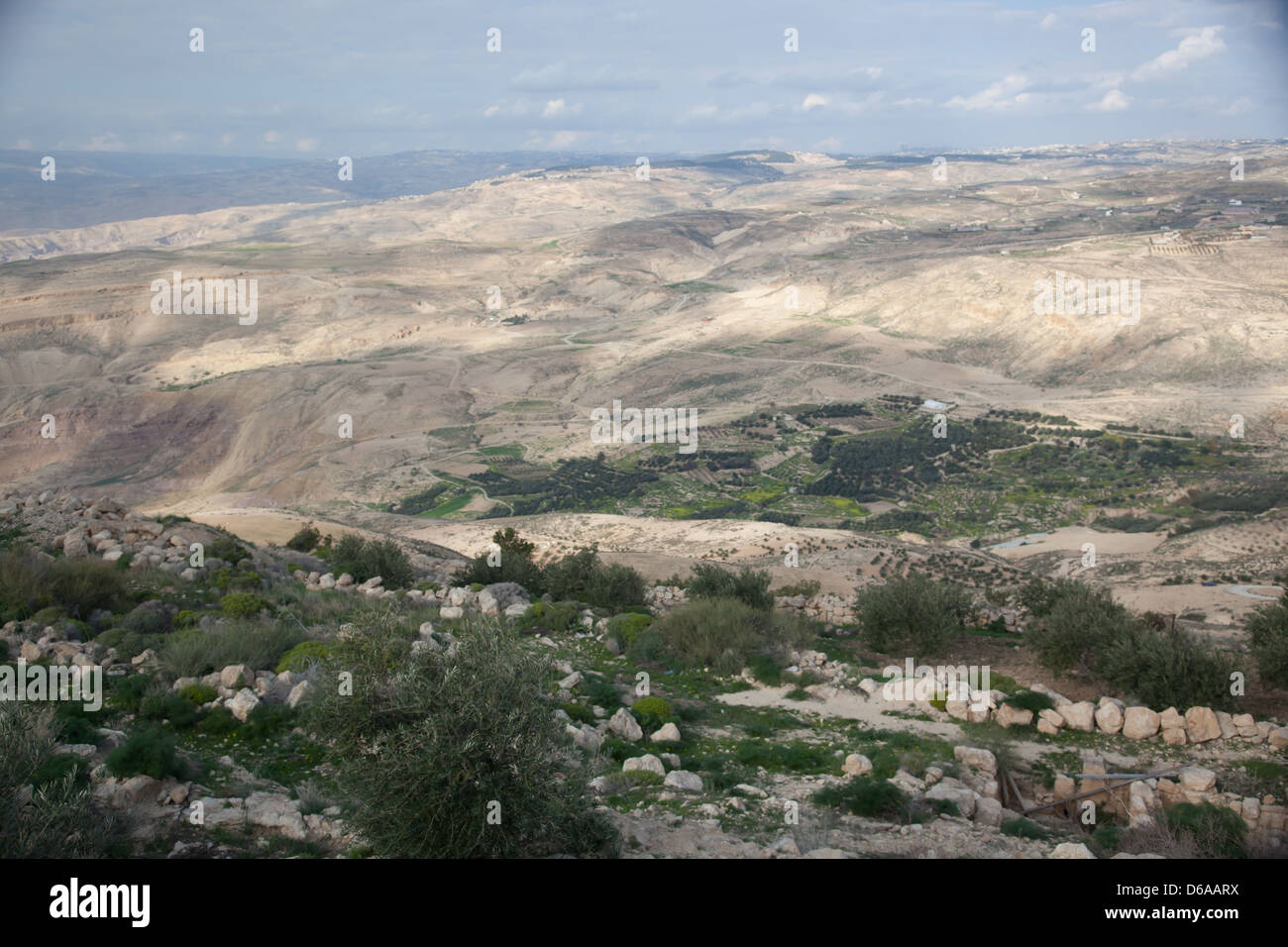 A dry and barren desert, from Middle East country of Jordan Stock Photo ...