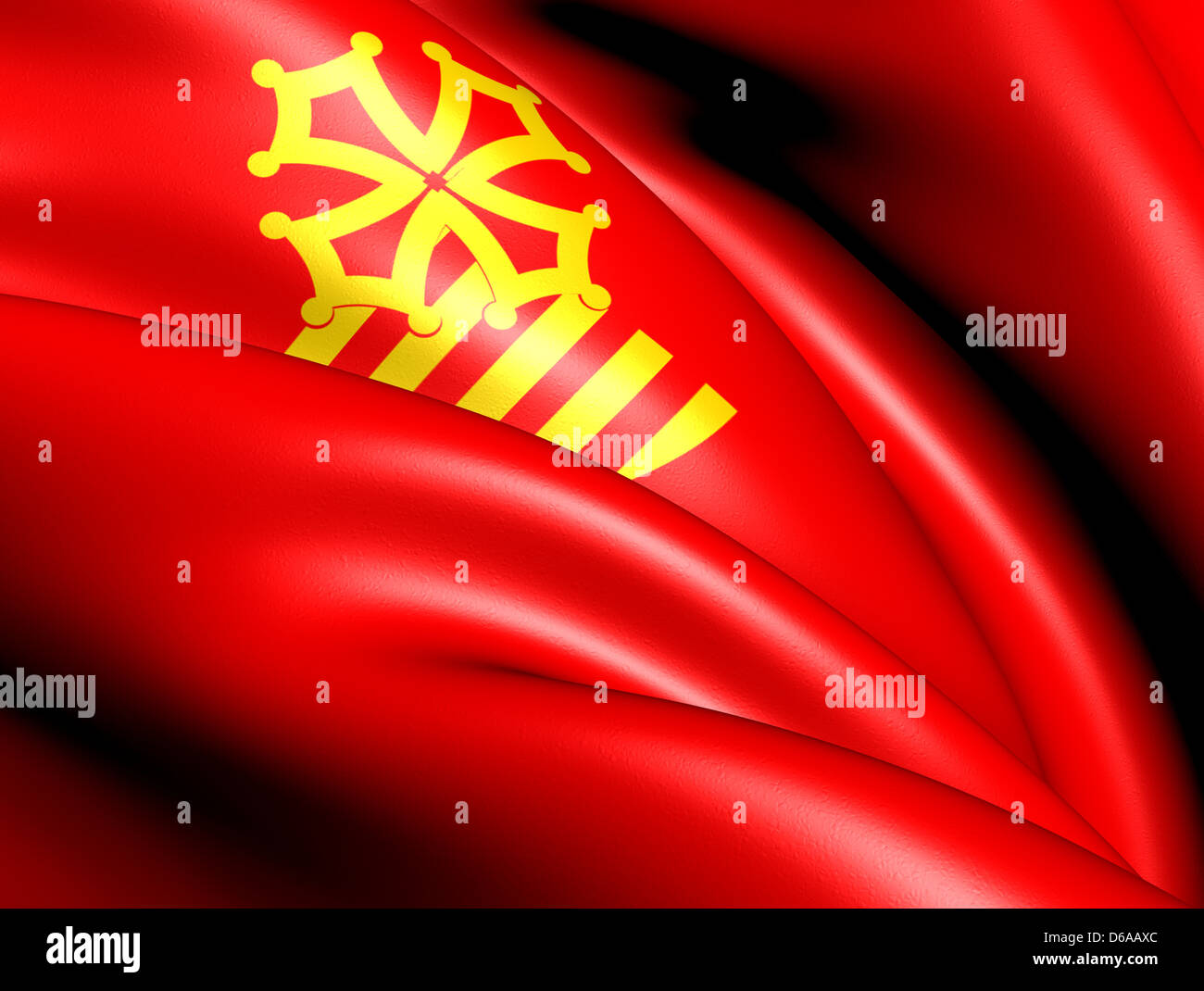 Flag of Languedoc-Roussillon Stock Photo - Alamy