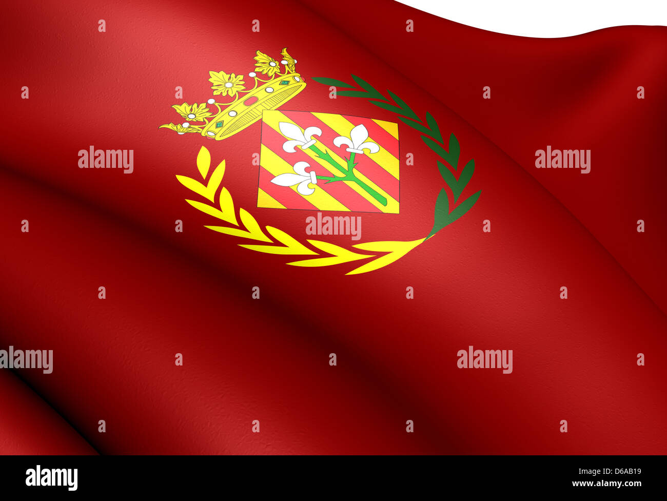 Flag of Lleida city Stock Photo - Alamy