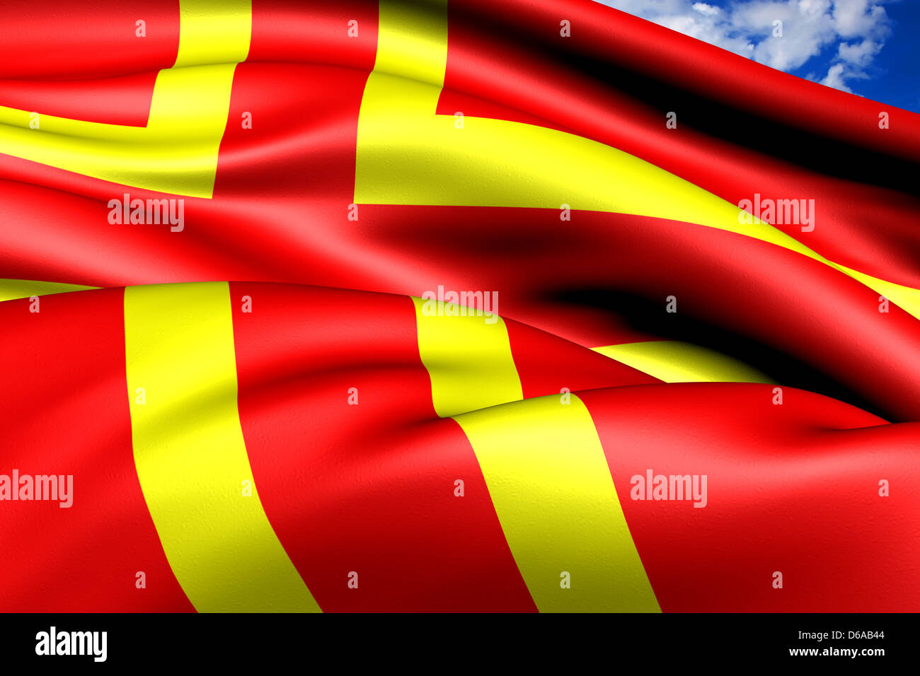 Unofficial flag of Normandy Stock Photo - Alamy