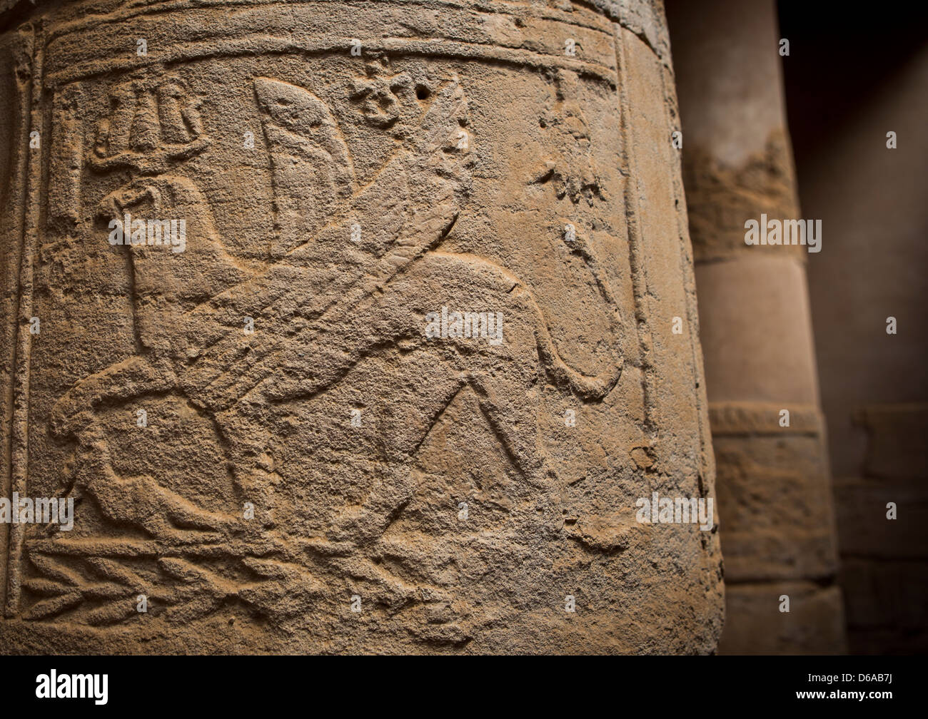 Interior Of The Lion Temple In Musawwarat Es-sufra, Naga Site, Sudan ...
