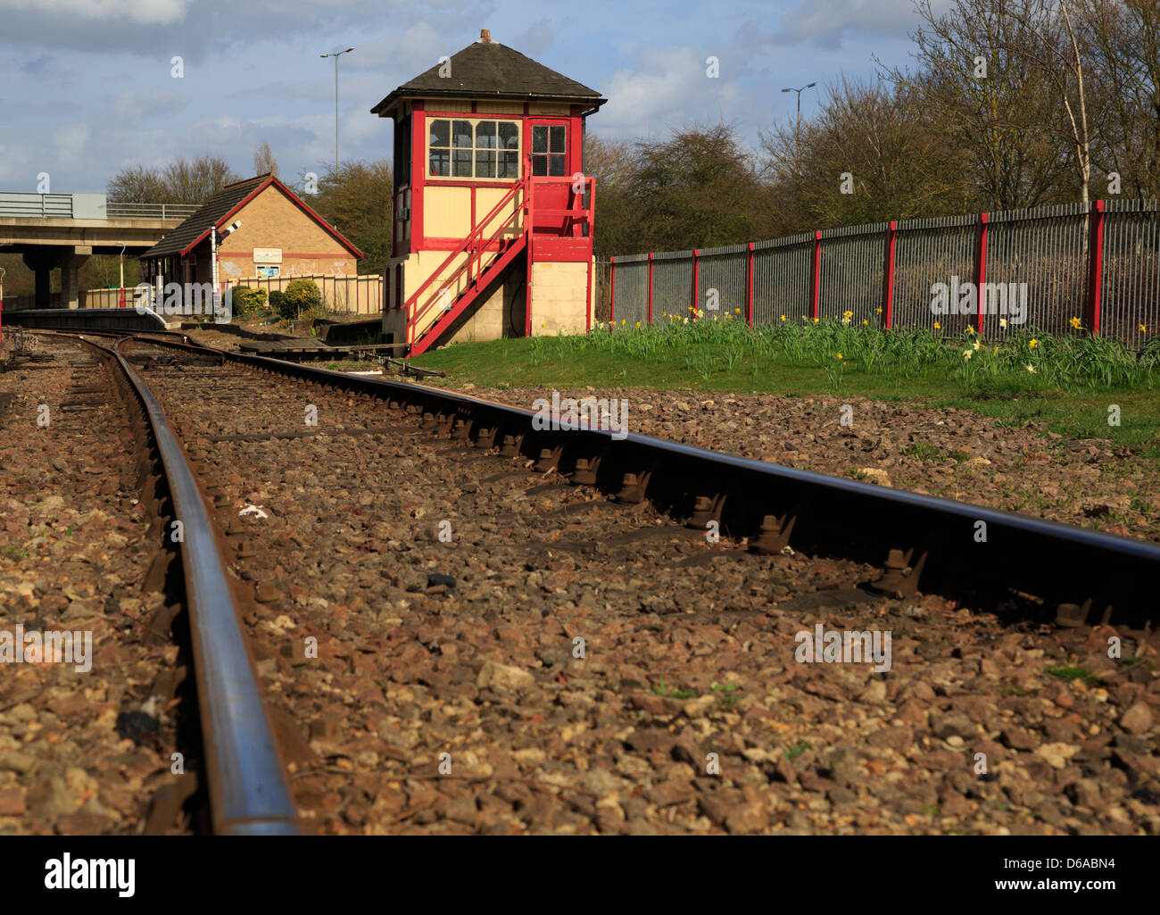 Orton Mere Nene Valley Railway Signal Box, Peterborough, England Stock Photo - Alamy