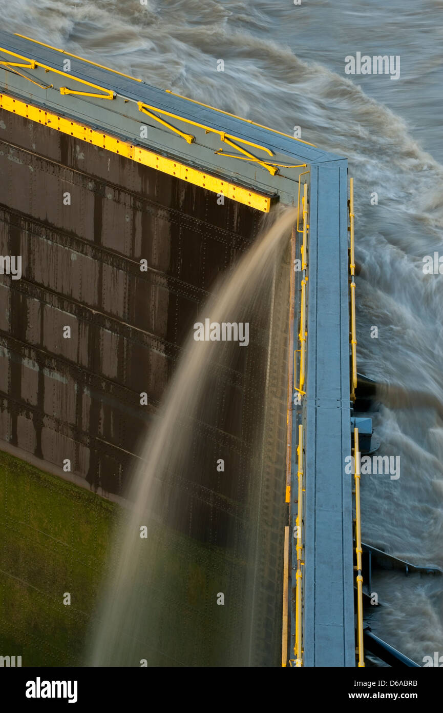 The Panama Canal Gates at Miraflores Locks Stock Photo - Alamy