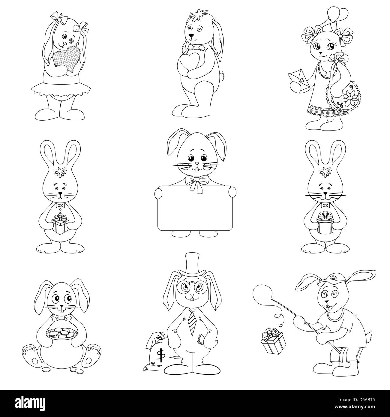 Rabbits toy Black and White Stock Photos & Images - Alamy