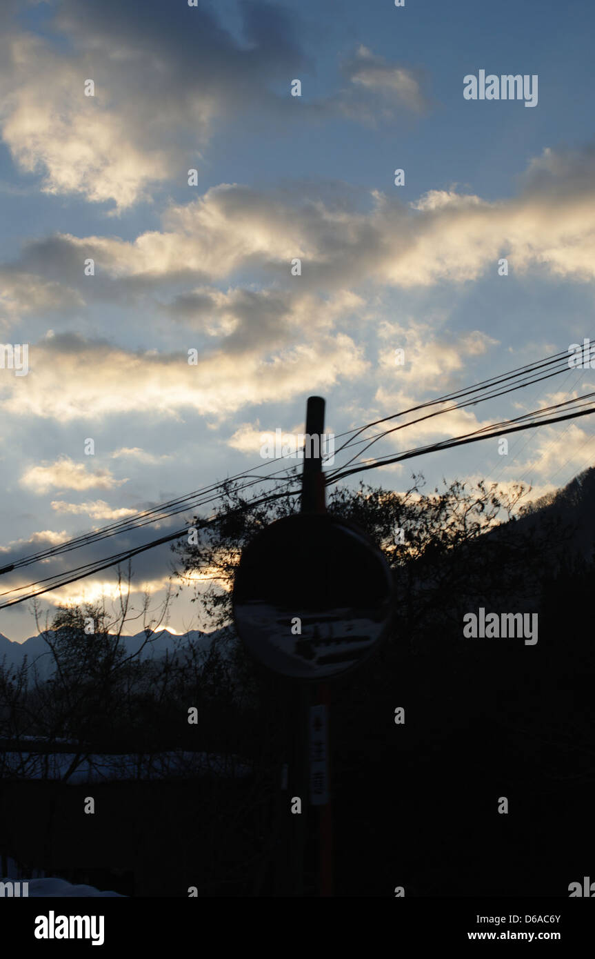 A photograph capturing a sharp turn on a road or path, emphasizing ...