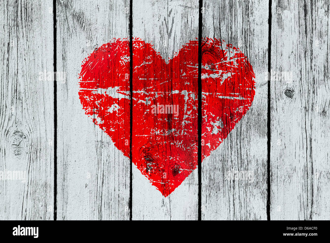 love symbol on old wooden wall Stock Photo - Alamy