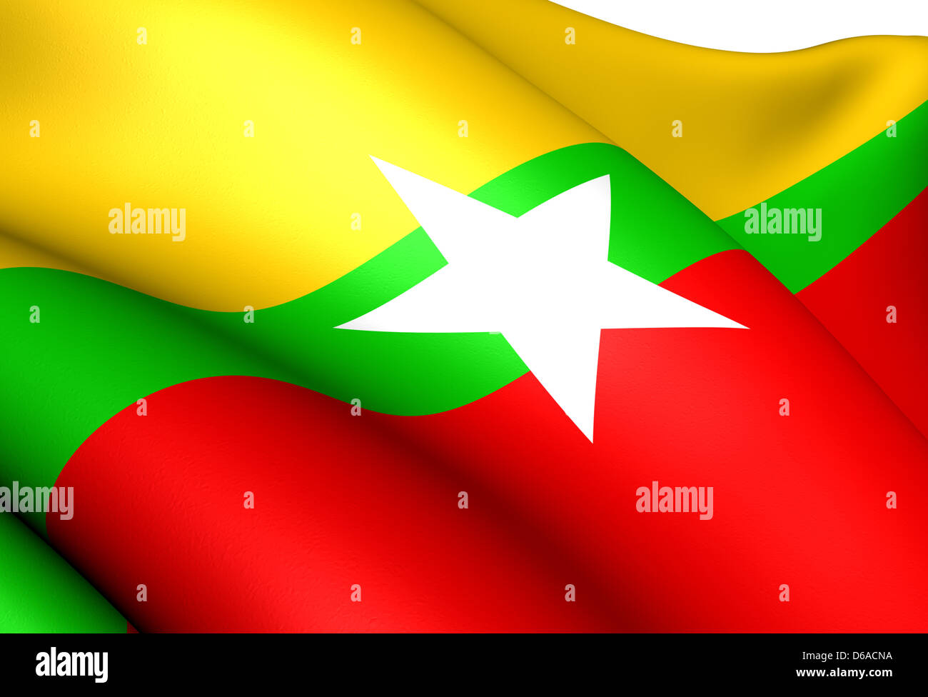 Close up myanmar flag hi-res stock photography and images - Alamy