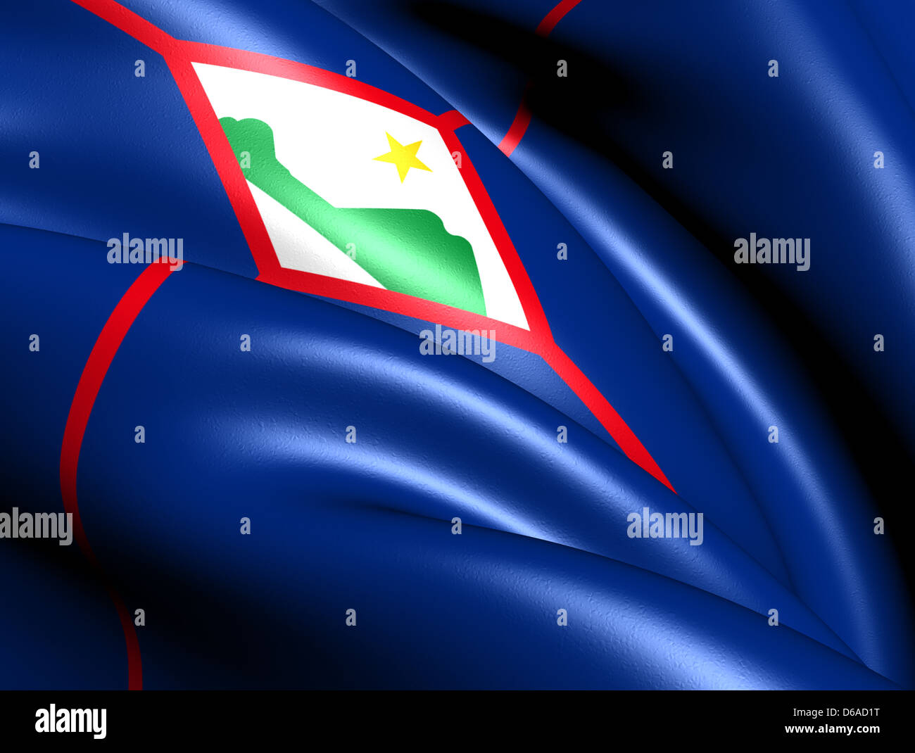 Flag of Sint Eustatius. Close Up Stock Photo - Alamy