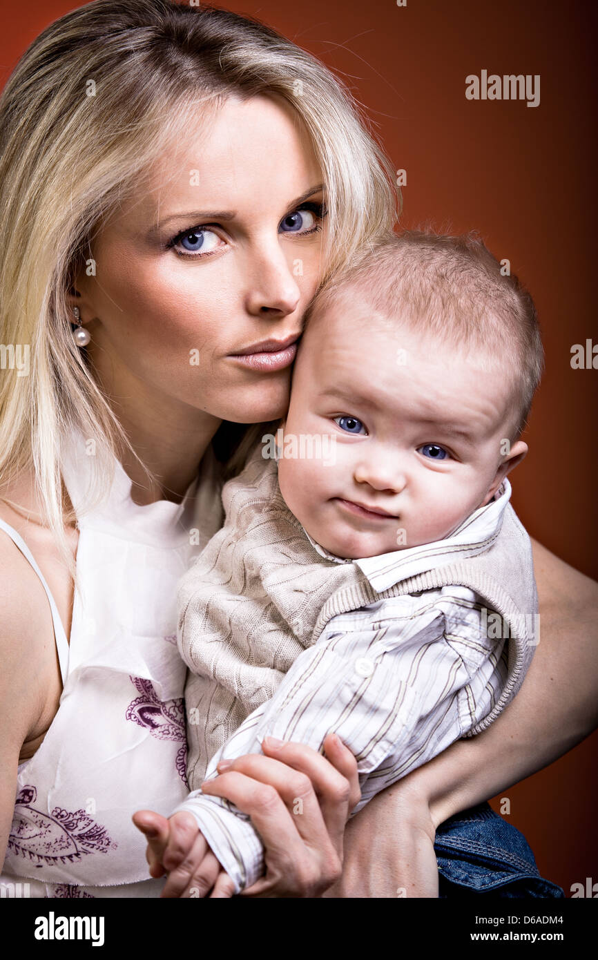 mother and son portrait Stock Photo - Alamy