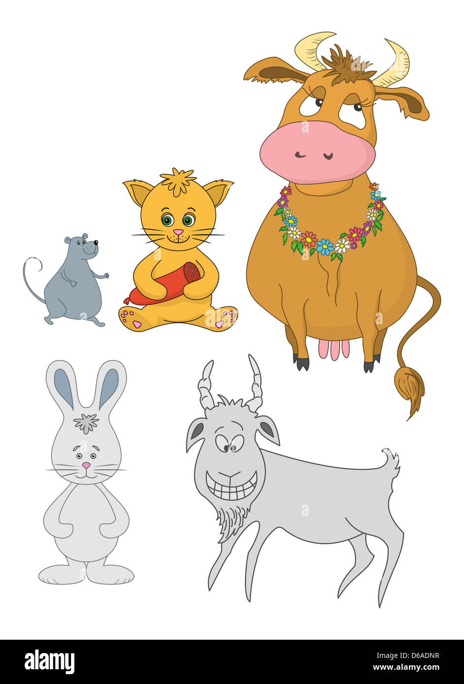 Cartoon animals hi-res stock photography and images - Alamy